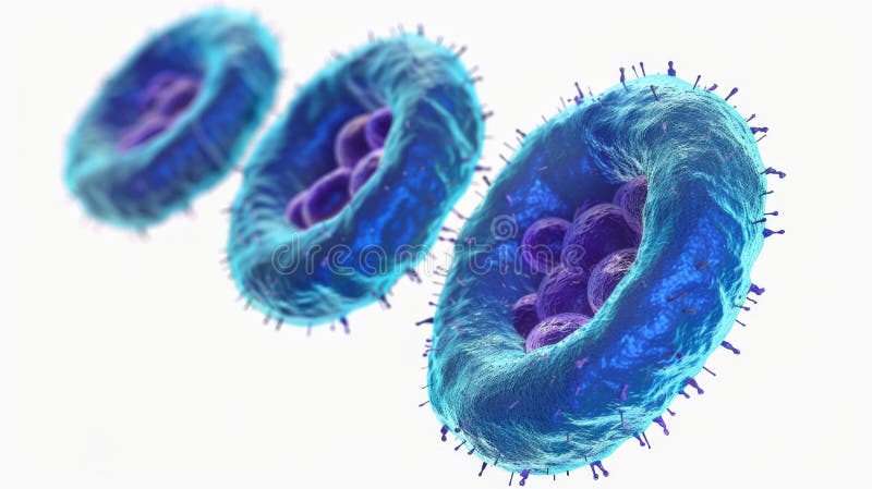 Microscopic Exploration Revealing Intricate Details of Bacterial Cell ...