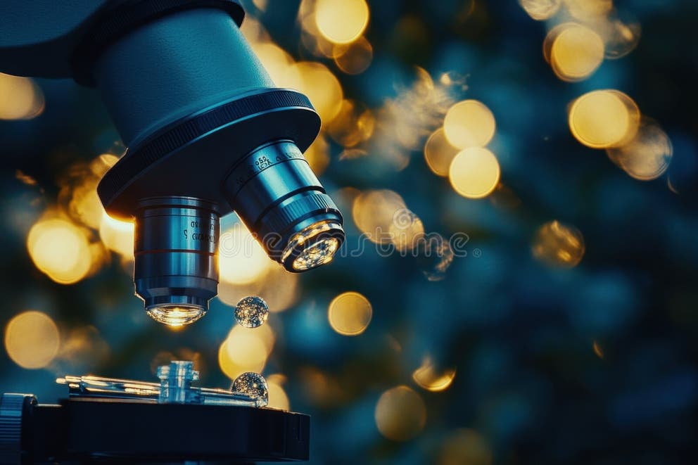 Microscopic Exploration Under Dramatic Lighting with a Close-up of a ...