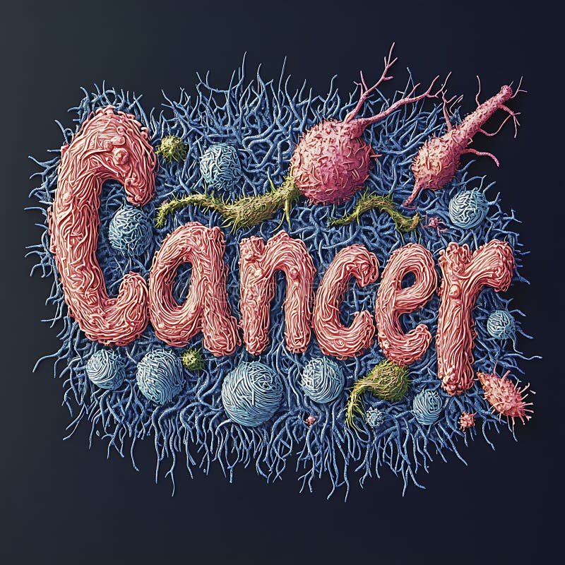 Microscopic Expression the Word Cancer in Cells Stock Photo - Image of ...