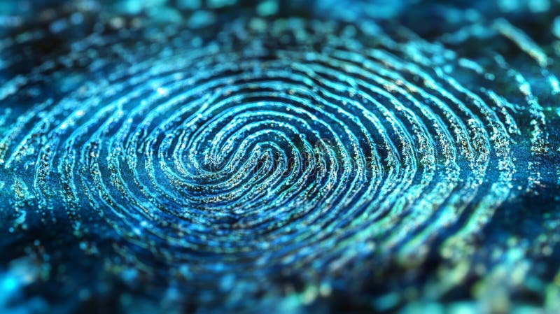 Microscopic Fingerprint Landscape Azure Ridges Deep Valleys and Digital ...