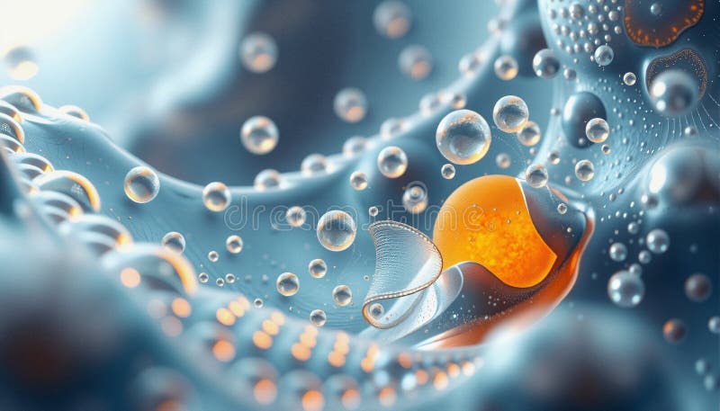 Microscopic Fluidic World in Motion Stock Image - Image of liquid ...
