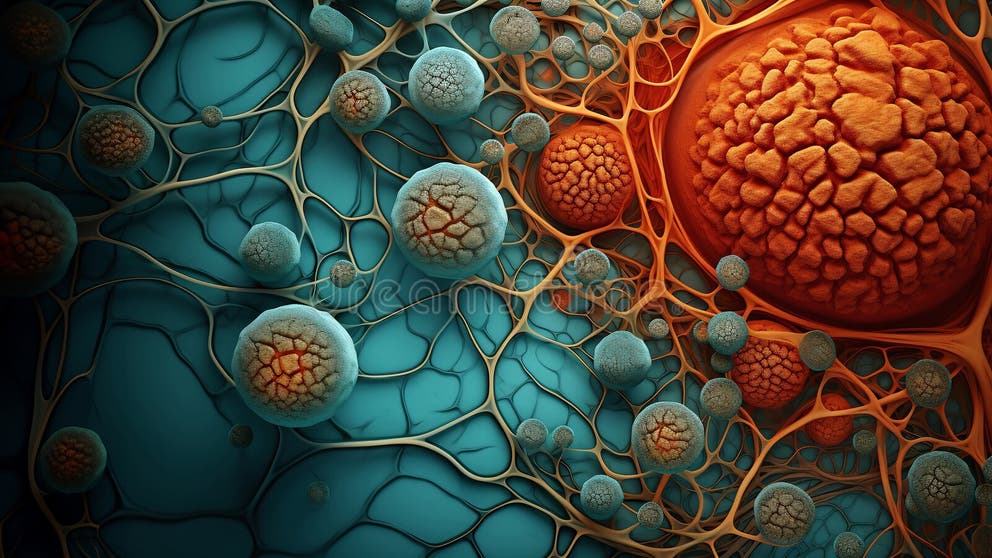 Microscopic Frontier: a Vivid Landscape of Organic Textures Stock ...