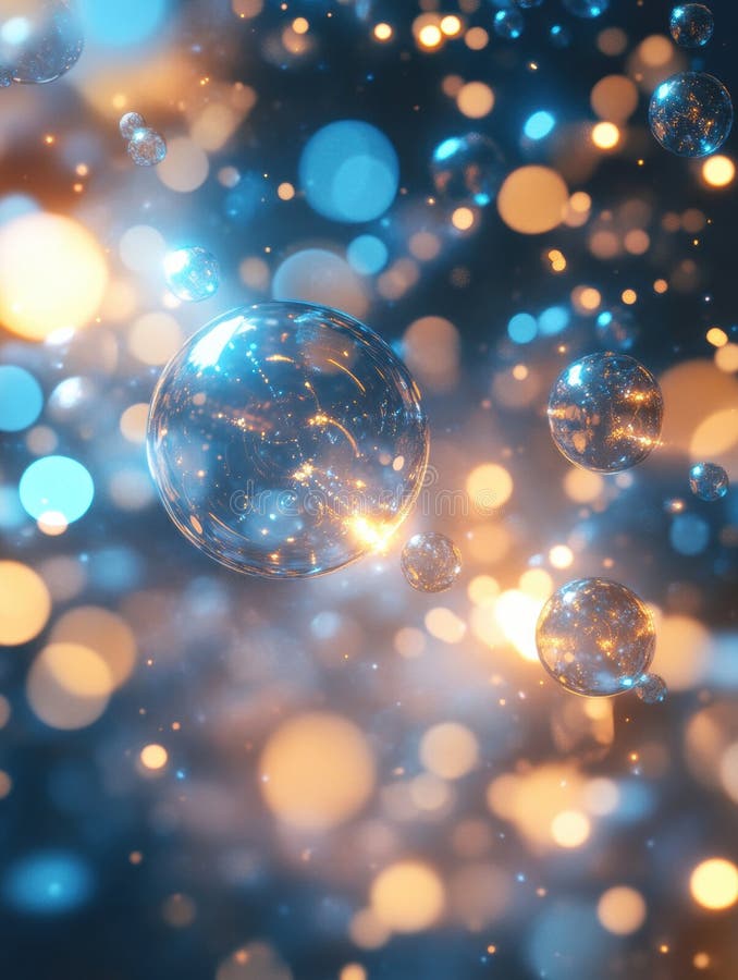 Microscopic Gas Particles Suspended in Air Creating a Dynamic Visual ...