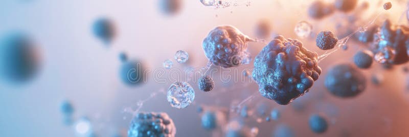 Microscopic Gas Particles Suspended in the Air Showcasing Molecular ...