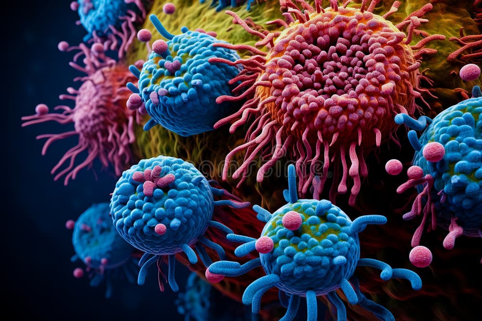 Microscopic Germs and Pathogens. Generative AI Stock Illustration - Illustration of highscale ...