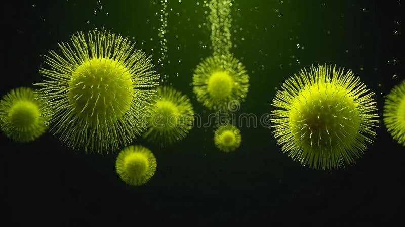 Microscopic Germs and Pathogens Stock Illustration - Illustration of ...