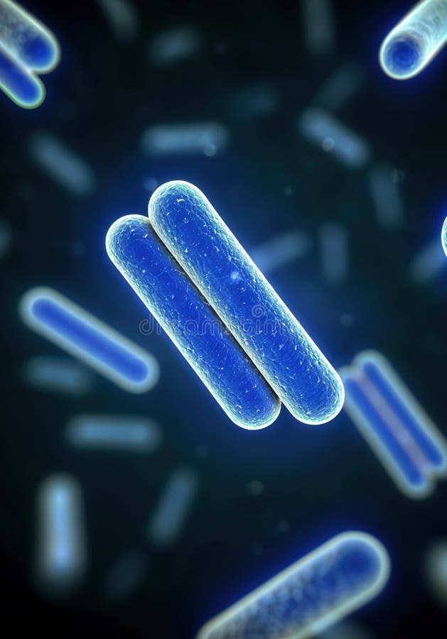 "Microscopic Glow: Illuminating Bacterial Life" Stock Illustration ...