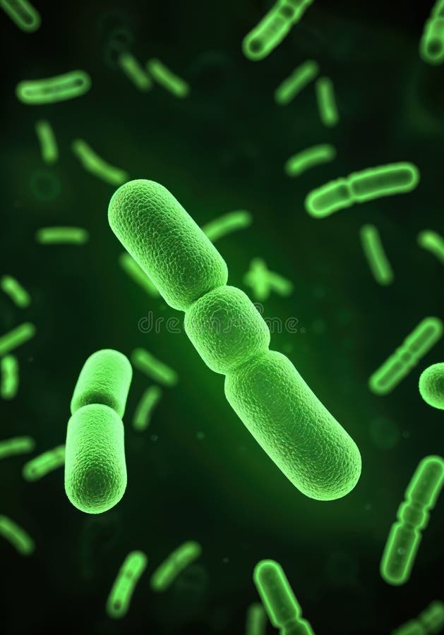 "Microscopic Glow: Illuminating Bacterial Life" Stock Illustration ...