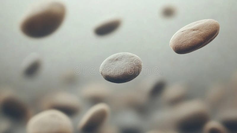 Microscopic Grey and Brown Particles Floating in a Haze Stock ...