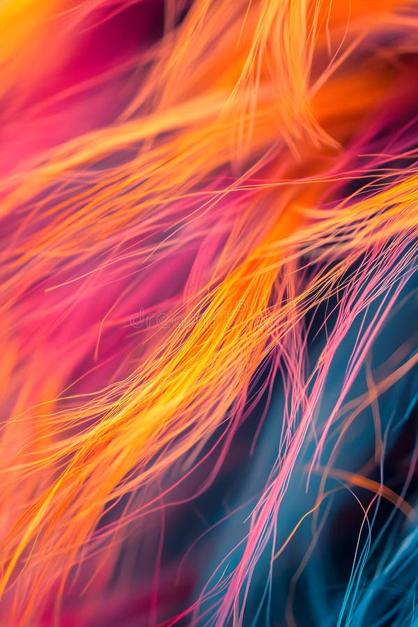 Microscopic Hair: Hair Strands Under a Microscope Revealing Detailed ...