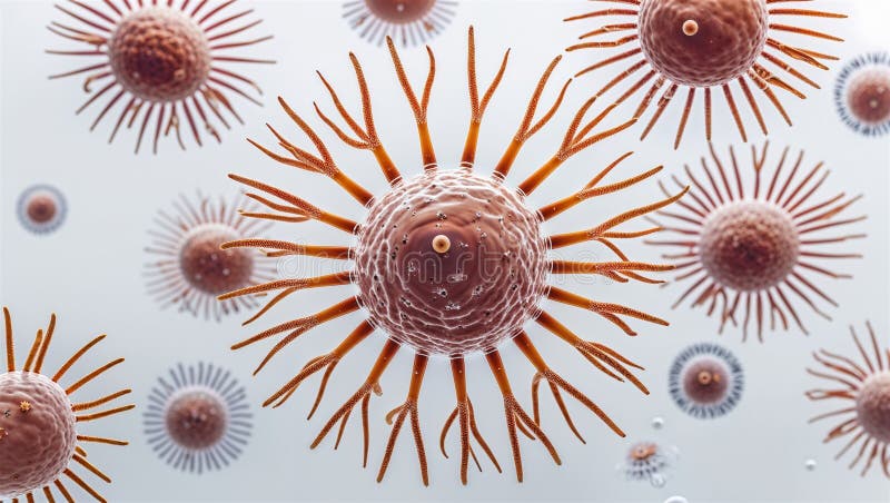 Microscopic Heliozoans Stock Illustrations – 1 Microscopic Heliozoans ...