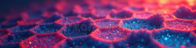 Microscopic Hexagonal Structures, Vibrant Color Gradients, Shapes ...