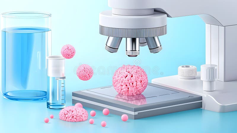 Microscopic Illustration of Tissue Sample Preparation Stock ...