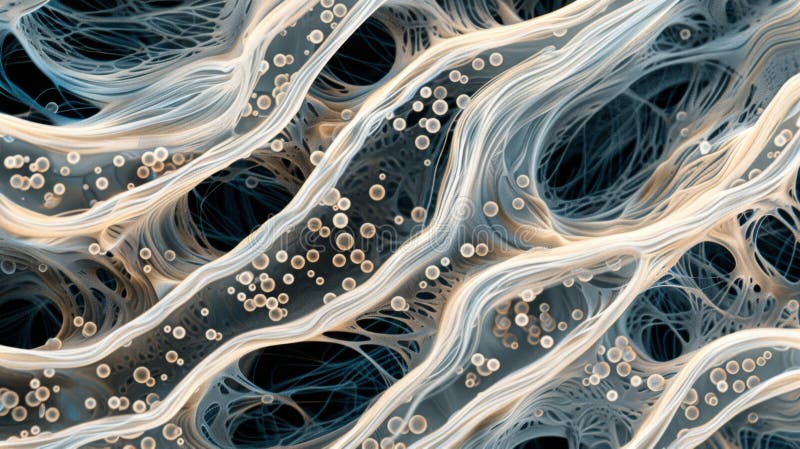 A Microscopic Image Captures the Distinct Wavy Pattern of Collagen ...