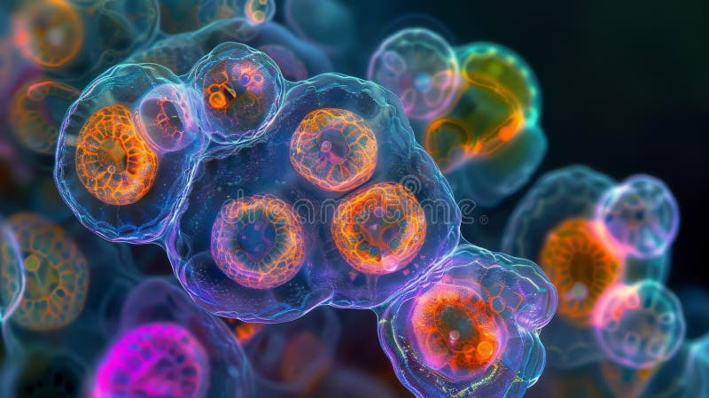 This Microscopic Image Captures a Group of Cells from a Marine Animal ...