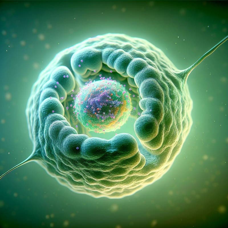 A Microscopic Image of a Cell, Showcasing the Intricate Beauty and ...