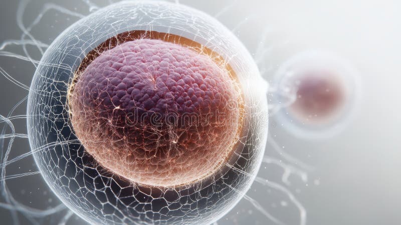 A Microscopic Image of a Cell Undergoing Division, Showing the Process ...