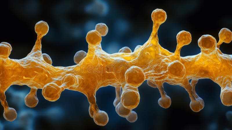 Microscopic Image of a Complex Cellular Structure Stock Illustration ...