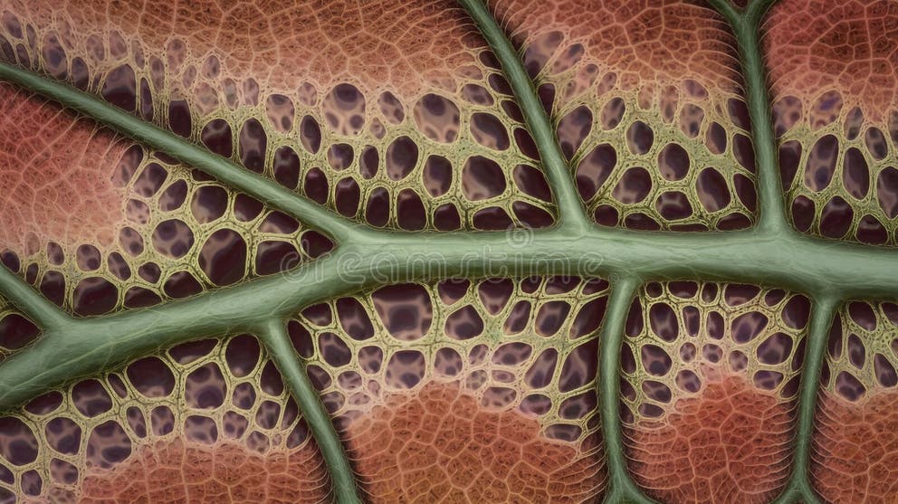 Microscopic Image of a Leaf with Stomata Close-up Nature Detailed ...
