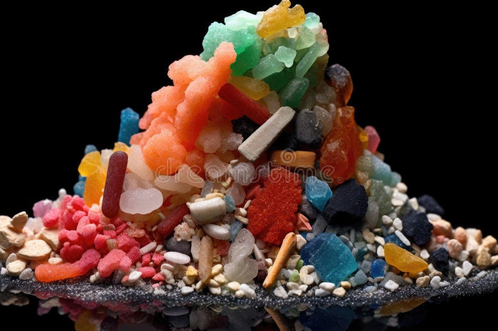 Microscopic Image of Microplastics in Sand Sample Stock Illustration ...