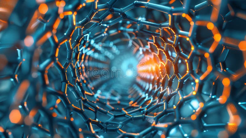 A Microscopic Image of a Nanotube Highlighting Its Cylindrical Shape ...