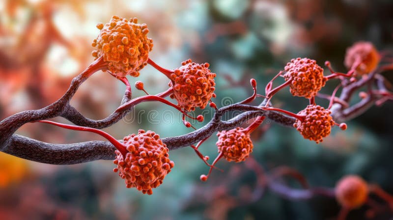 Microscopic Image Showing Cancer Cell Metastasis Stock Illustration ...