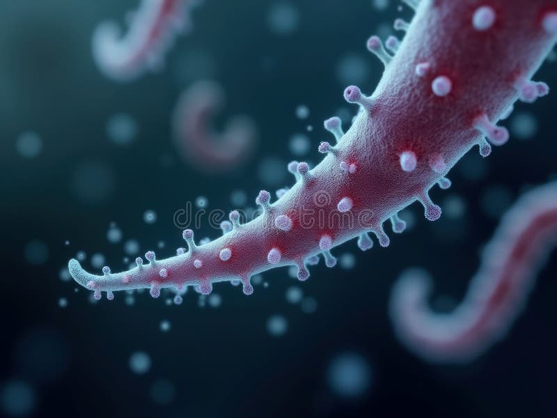 Microscopic Image of Growing Molds or Mold Fungus and Spores Stock ...