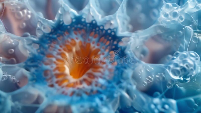 A Microscopic Image of a Single Spore Revealing Intricate Details of ...