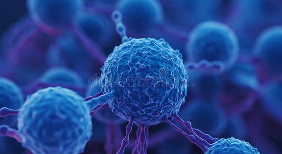 Microscopic Image of Spherical Structures Resembling Cells, Depicted in ...