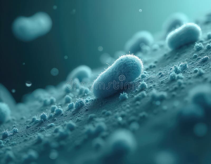 Microscopic Image of Vibrio Cholerae Colony. Detailed Electron ...