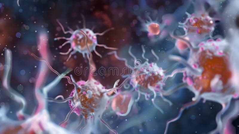 A Microscopic Image of a White Cell in the Process of Phagocytosis ...