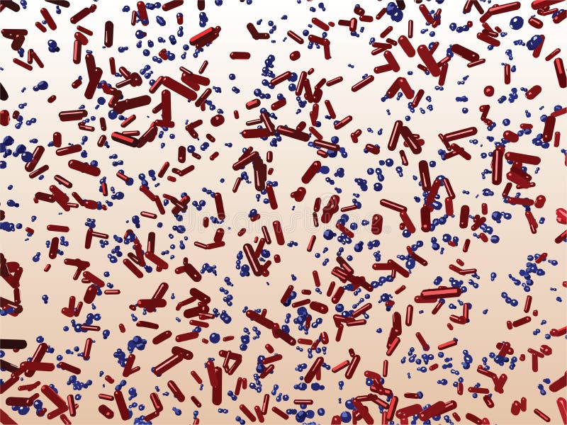 Microscopic Infection Vector Stock Vector - Illustration of blue, life ...