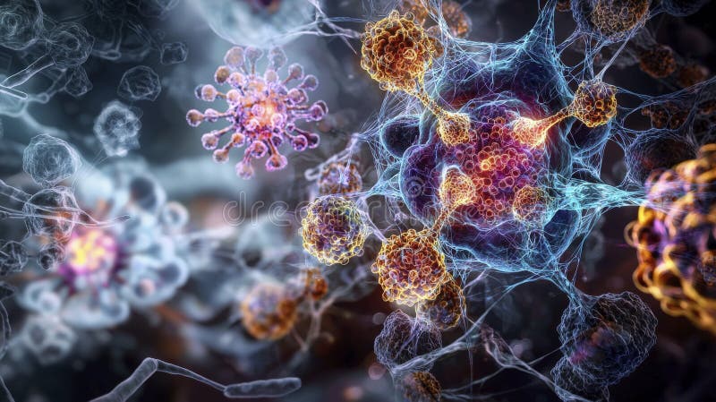 Microscopic Inspection of Engineered Cells Glowing in Multicolor ...