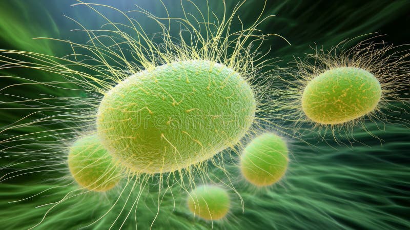 Microscopic Interaction of Pathogen, Green, and Yellow Cells, a ...