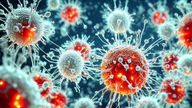 Microscopic Invaders: a Visual Representation of Viruses Stock Footage ...