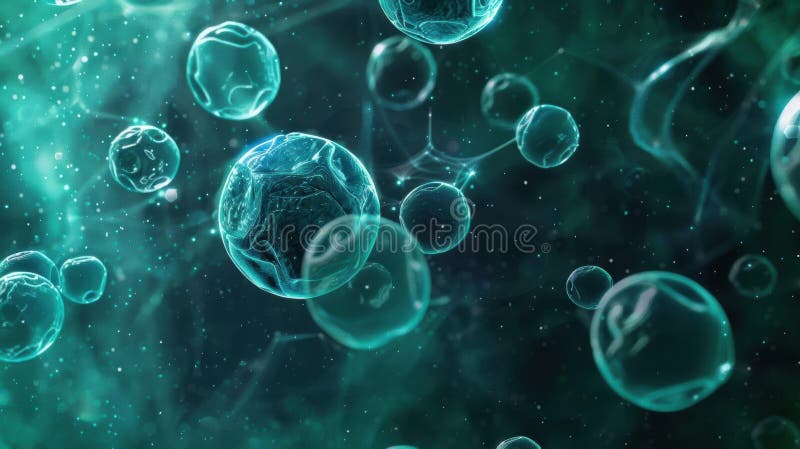 Microscopic Life. Biological Background Concept Stock Illustration ...