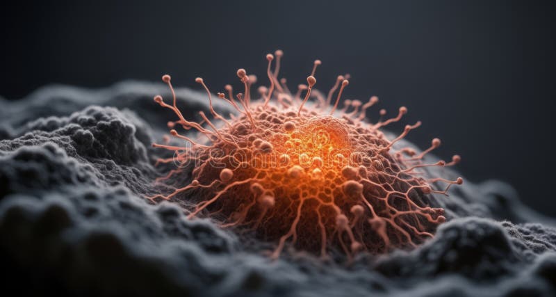 Microscopic Life - a Close-up View of a Cell with Vibrant Organelles ...