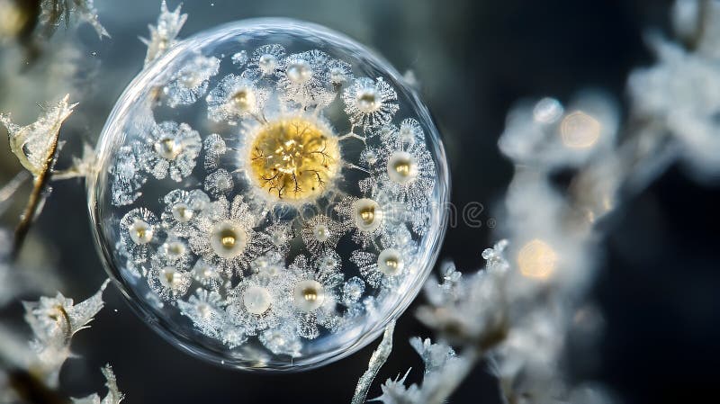 AI-Generated Microscopic Bubble Stock Illustration - Illustration of ...