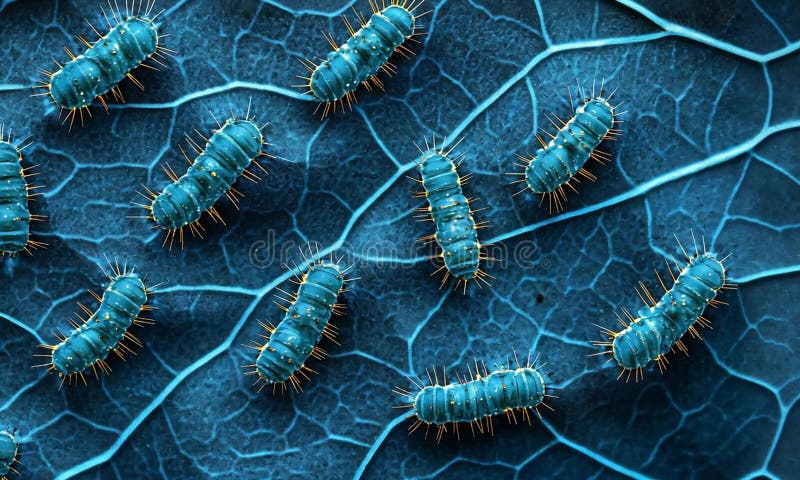 Microscopic Life on a Leaf stock video. Video of science - 370385899