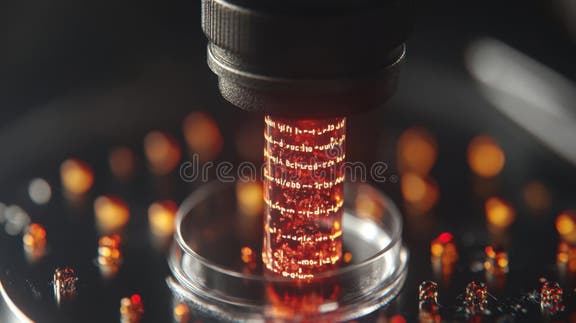 Microscopic Liquid Data Storage Stock Illustration - Illustration of ...