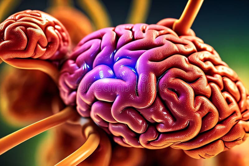 A Microscopic Look at the Intricate Neural Pathways of the Brain Stock ...