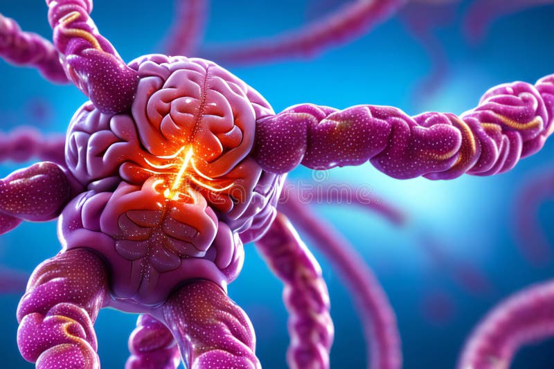 A Microscopic Look at the Intricate Neural Pathways of the Brain Stock ...