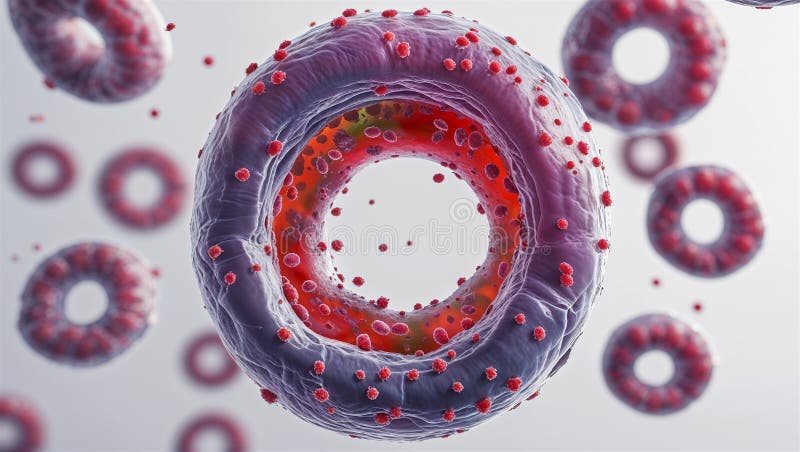 Microscopic Malaria Parasite Ring Form Inside Red Cell, Seen from Above ...