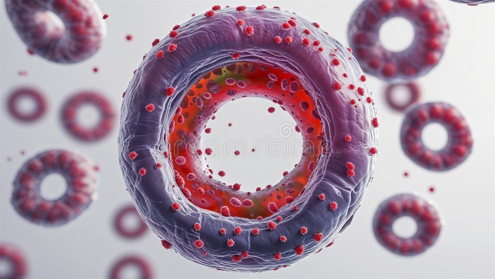 Microscopic Malaria Parasite Ring Form Inside Red Cell, Seen from Above ...