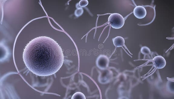 Microscopic Marine Life Forms, Including Plankton and Algae, Captured ...