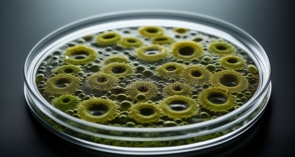 Microscopic Marine Life Under the Microscope Stock Illustration ...