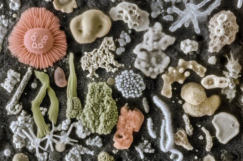 Microscopic Marine Life stock illustration. Illustration of earth ...
