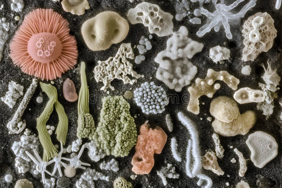 Microscopic Marine Life stock illustration. Illustration of earth ...