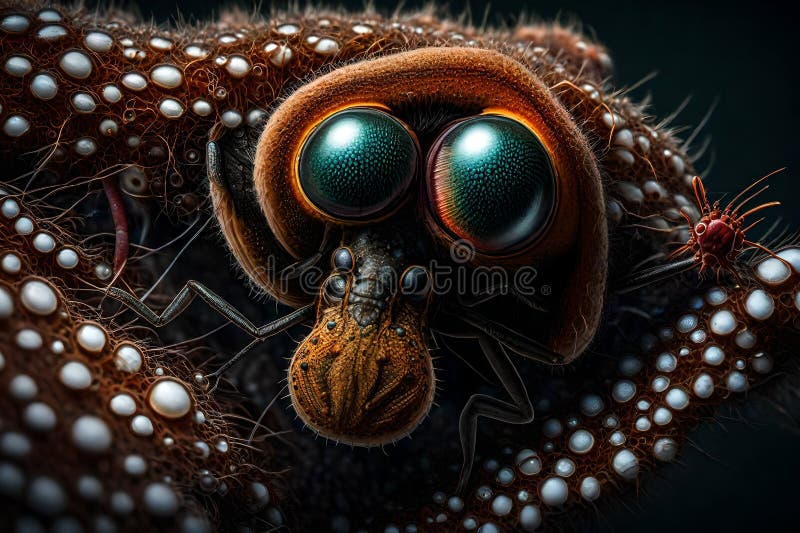 Microscopic Marvel: Hyper Realistic Close-Up of Tiny Insect in Macro ...