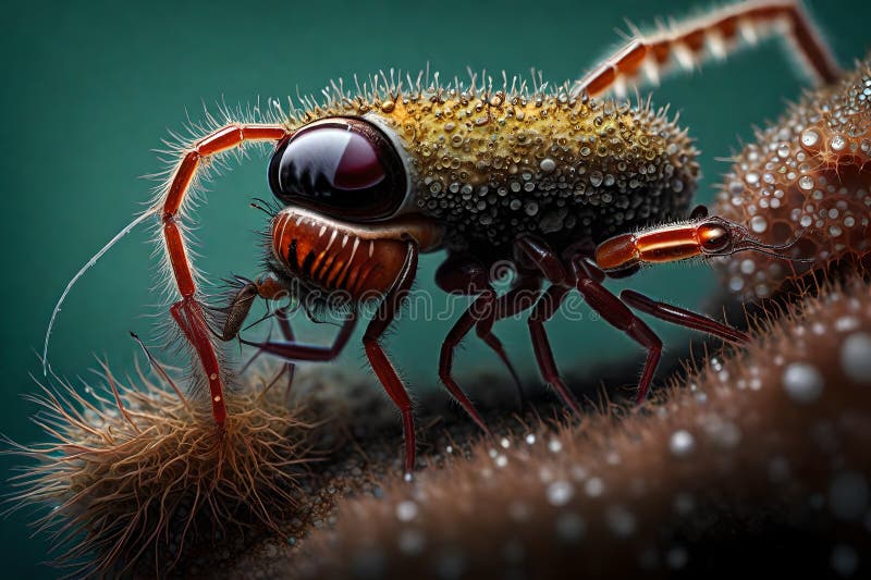 Microscopic Marvel: Hyper Realistic Close-Up of Tiny Insect in Macro ...